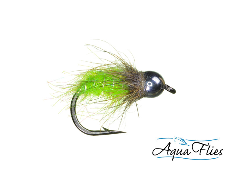 tdf-bead-head-chartreuse-bug steelhead fly – Aqua Flies Dealer