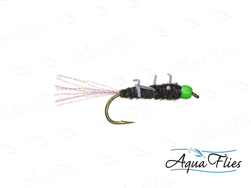 tdf-bh-green-bead-girdle-bug steelhead fly – Aqua Flies Dealer